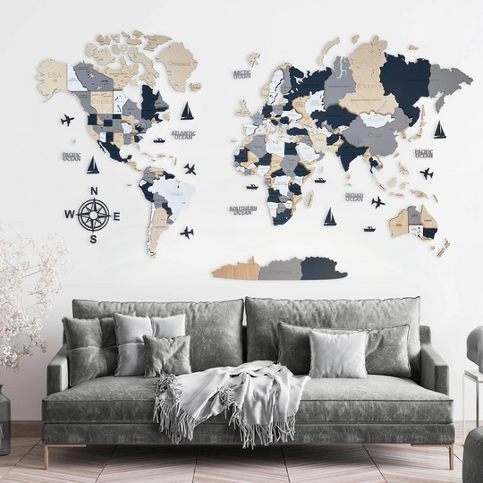 Presentamos el mapamundi de madera de Alaska – WoodLeo